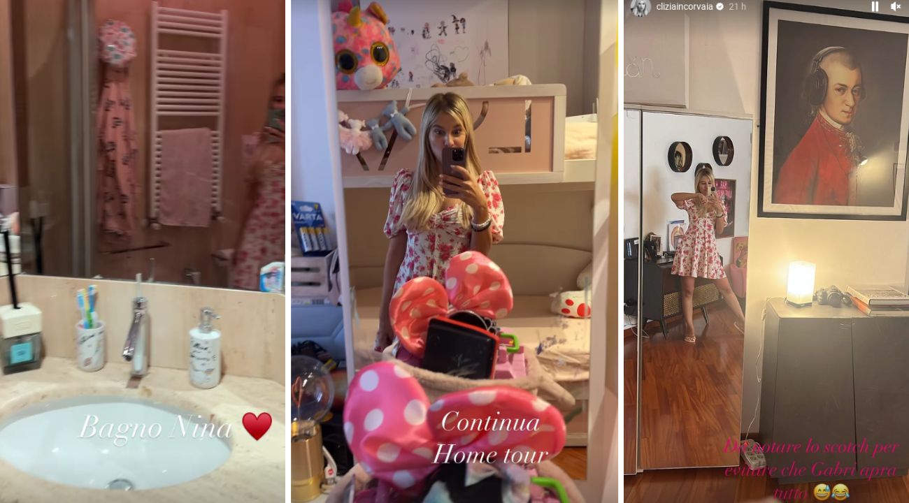 Clizia Incorvaia mostra la sua casa a Roma: c'è un bagno solo per la ...